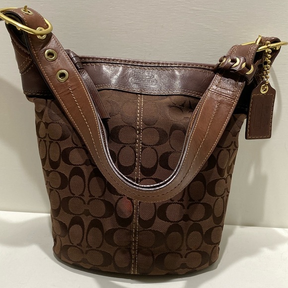 Coach | Bags | Coach Vtg 1437 Bleeker Brown Signature Canvas Brown ...